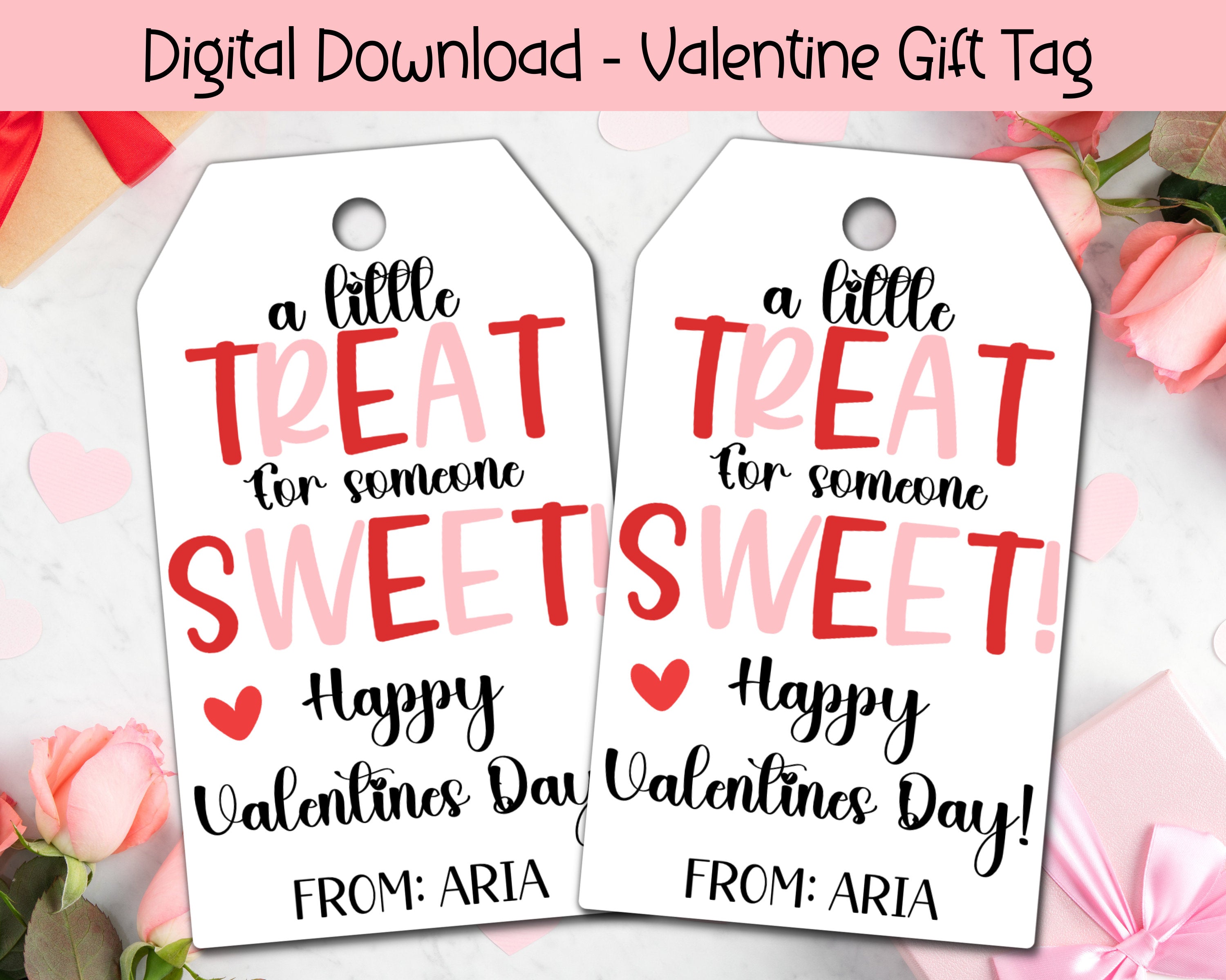 EDITABLE Valentine Gift Tags, Printable Kids Valentine Tags, Classroom ...