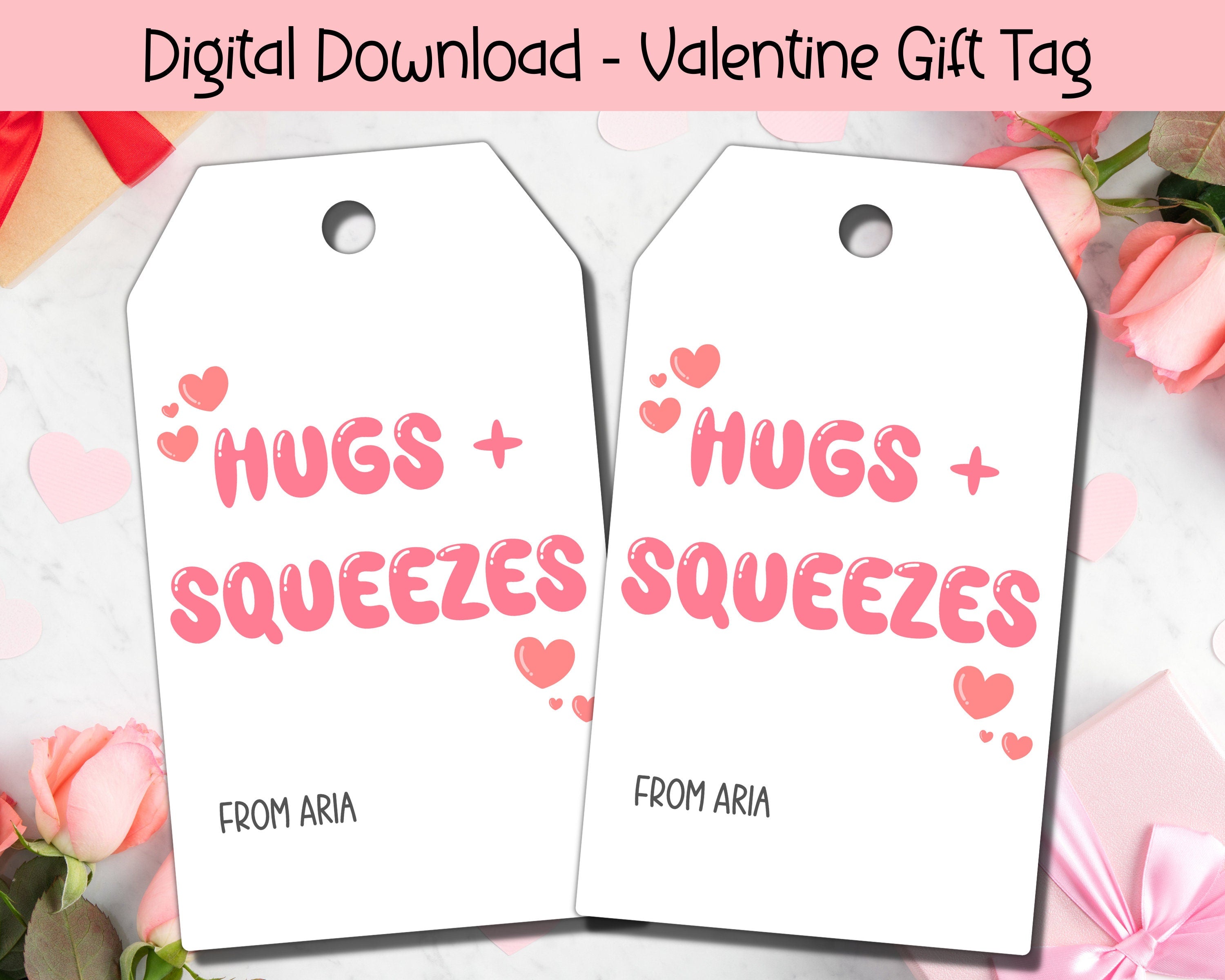 EDITABLE Valentine Gift Tags, Printable Kids Valentine Tags, Classroom ...