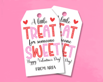 Editable Sweet Treat Valentine Gift Tags for Kids Classroom Valentine ...