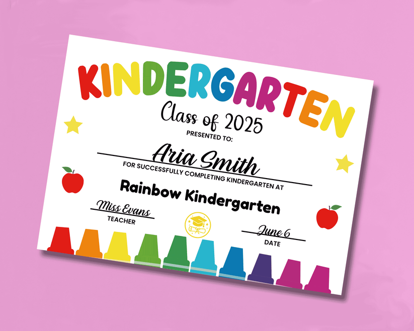 EDITABLE Last Day of Kindergarten Certificate – Crafty Kids Printable